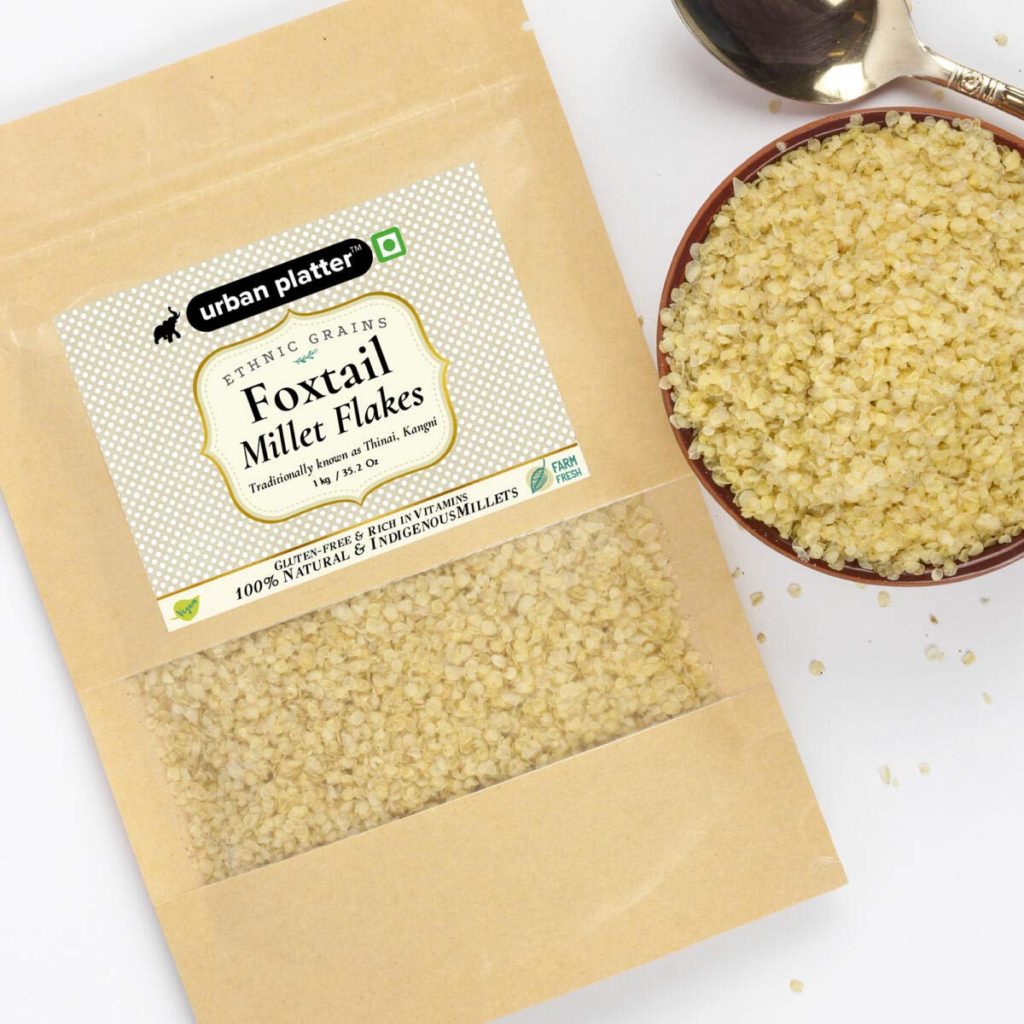 Foxtail Millet Flakes (Thinai Flakes) 1Kg by Urban Platter – WholesomeStore