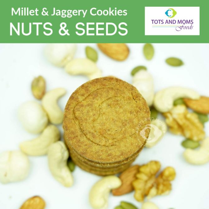 Millet & Jaggery Cookies for Kids – Ragi & Almonds, Nuts & Seeds, Sweet ...
